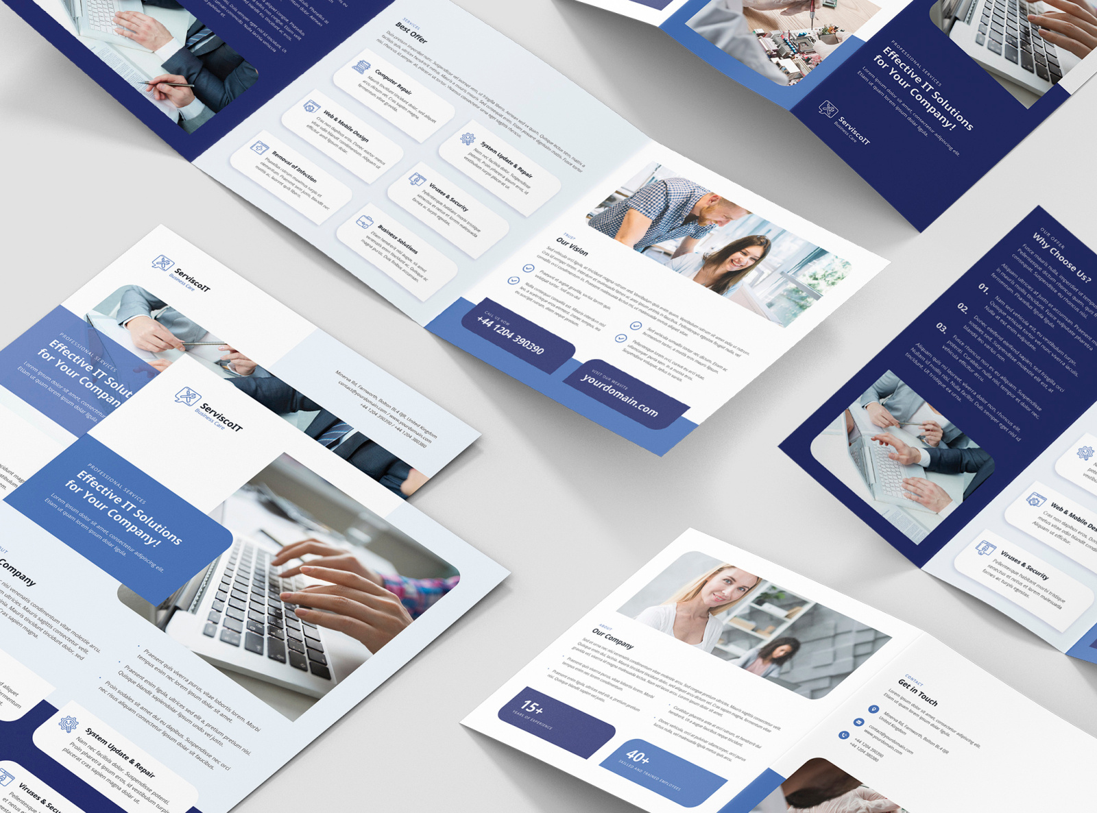 IT Services – Brochures Bundle Print Templates 5 in 1 by artbart ...