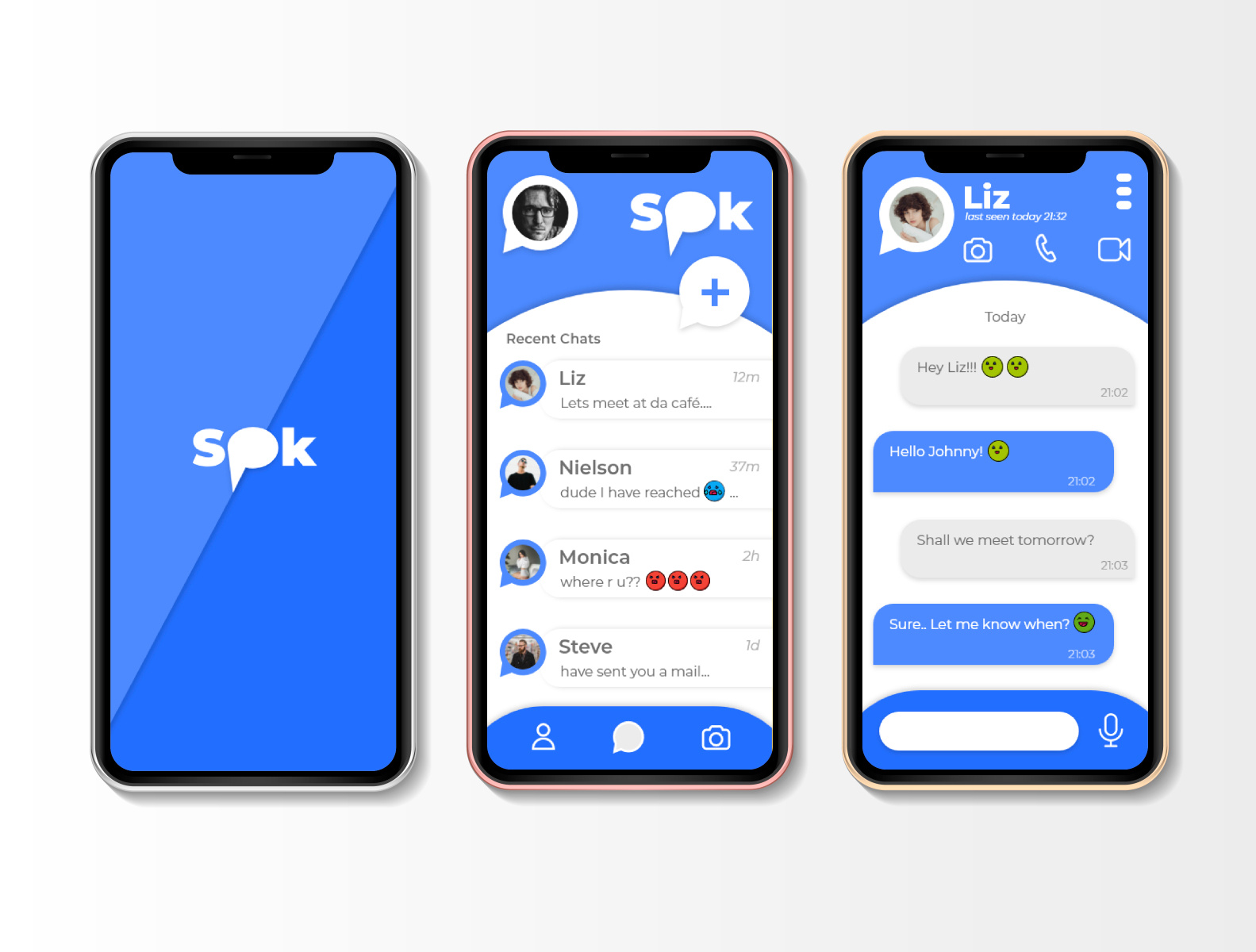 A chat mock up - SPK by Zaufolio on Dribbble