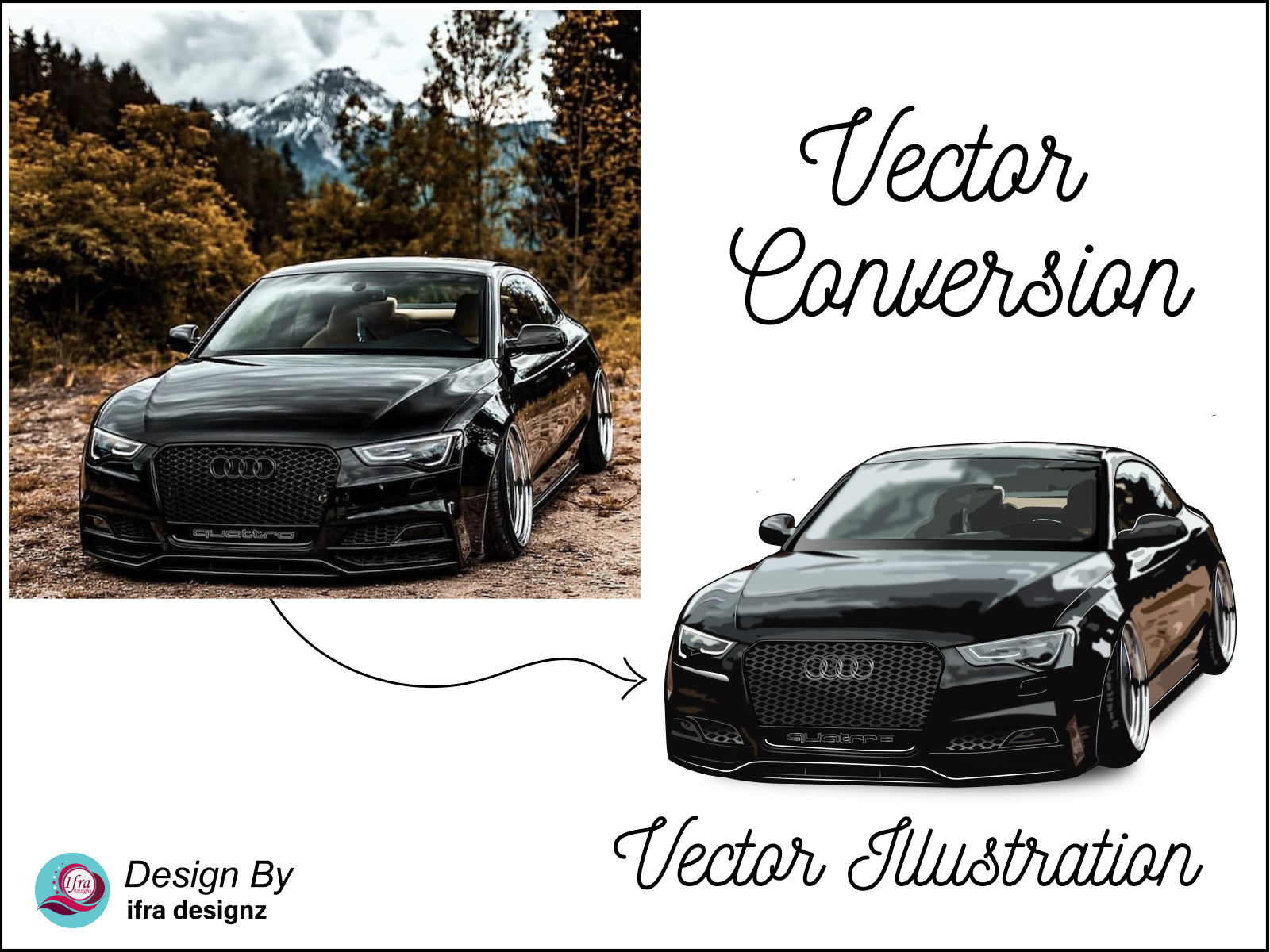 Vehicle Vector Art | Car Vector Portrait- Adobe Illustrator by Ifra ...