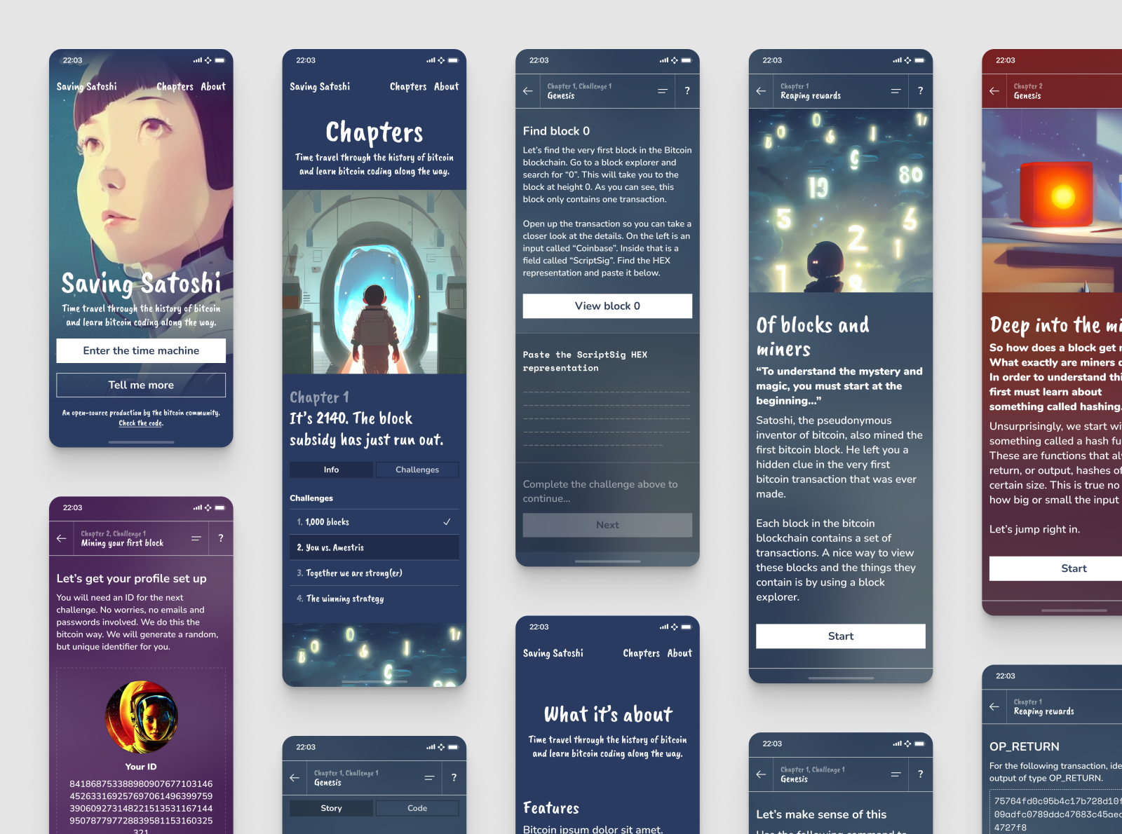 Saving Satoshi mobile layouts by Christoph Ono on Dribbble