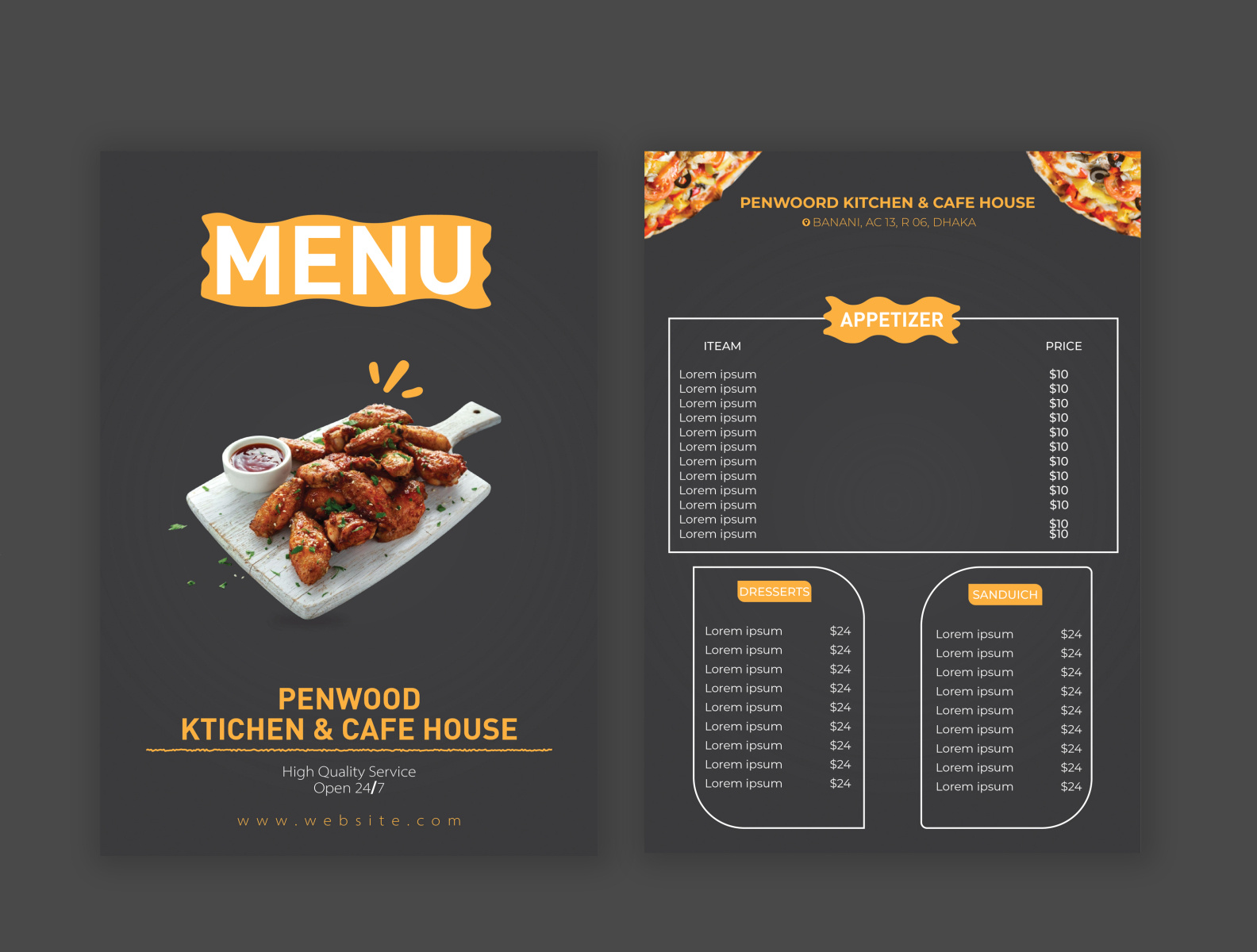 Food Menu Design by Rony Ahmed on Dribbble