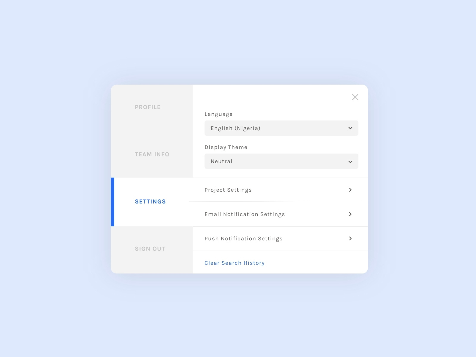 Vertical Navigation menu by Olanrewaju Malumi on Dribbble
