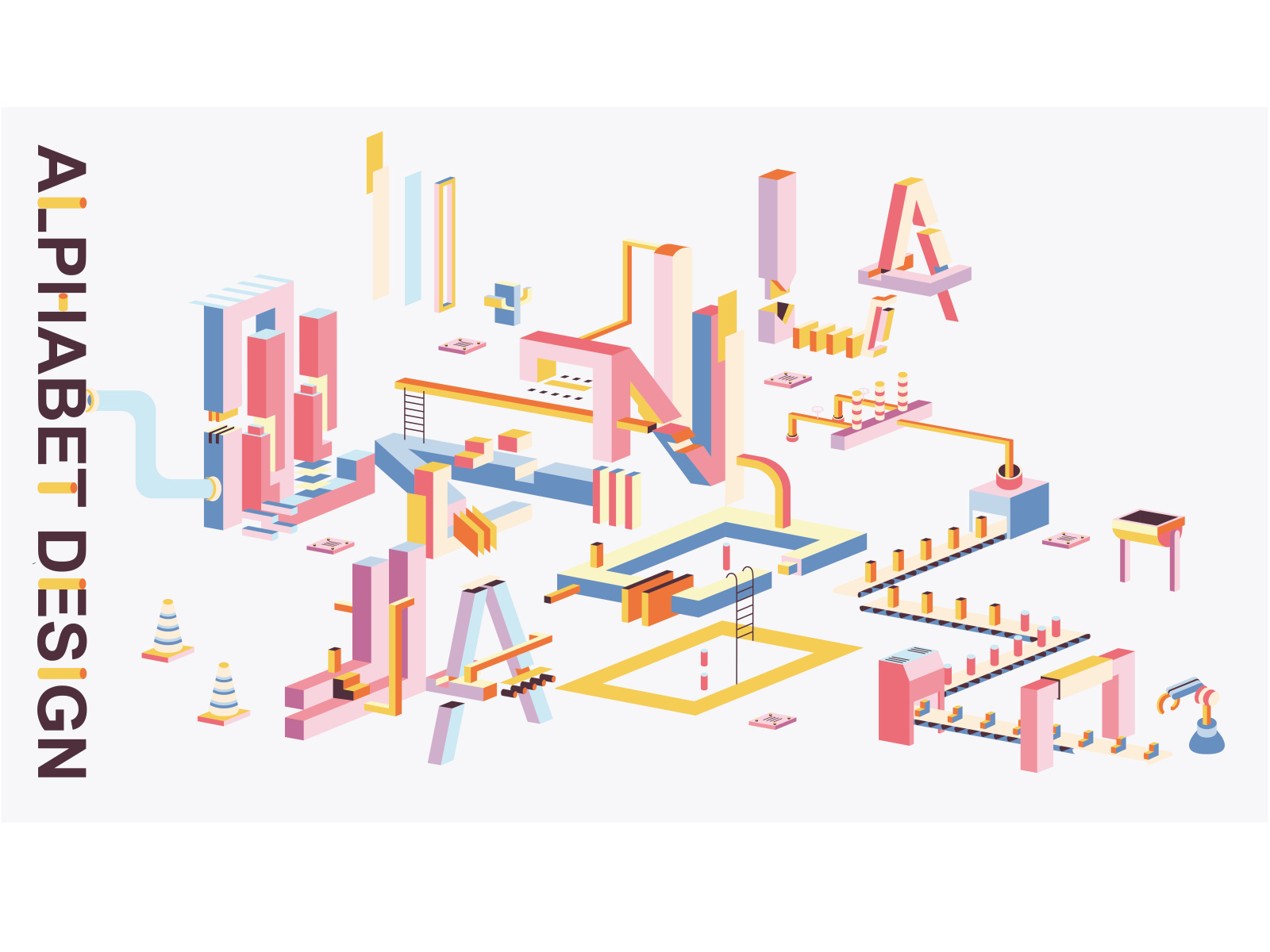 Alphabet Design With LEGO by YIBEI_CHEN on Dribbble