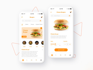 Main Screens of Burger App by Muhammad Arif on Dribbble