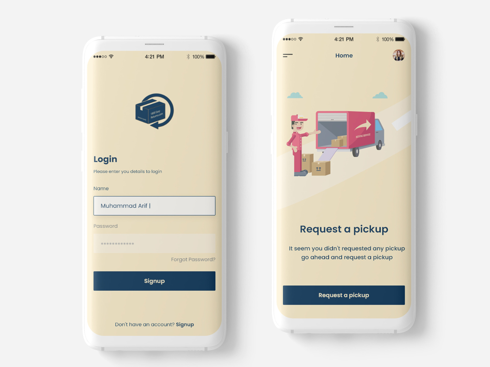 Pick up App Design by Muhammad Arif on Dribbble