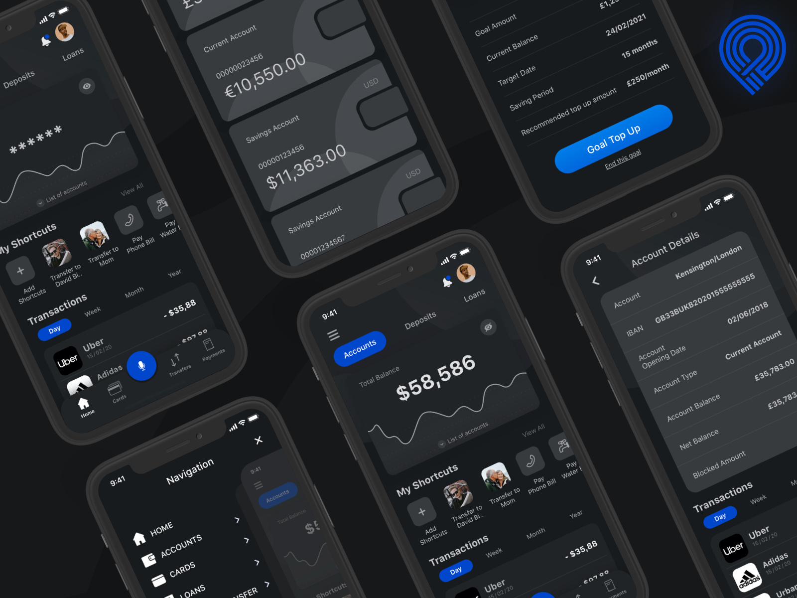 Mobile Bank App Dark UI by Buse Yılmaz on Dribbble