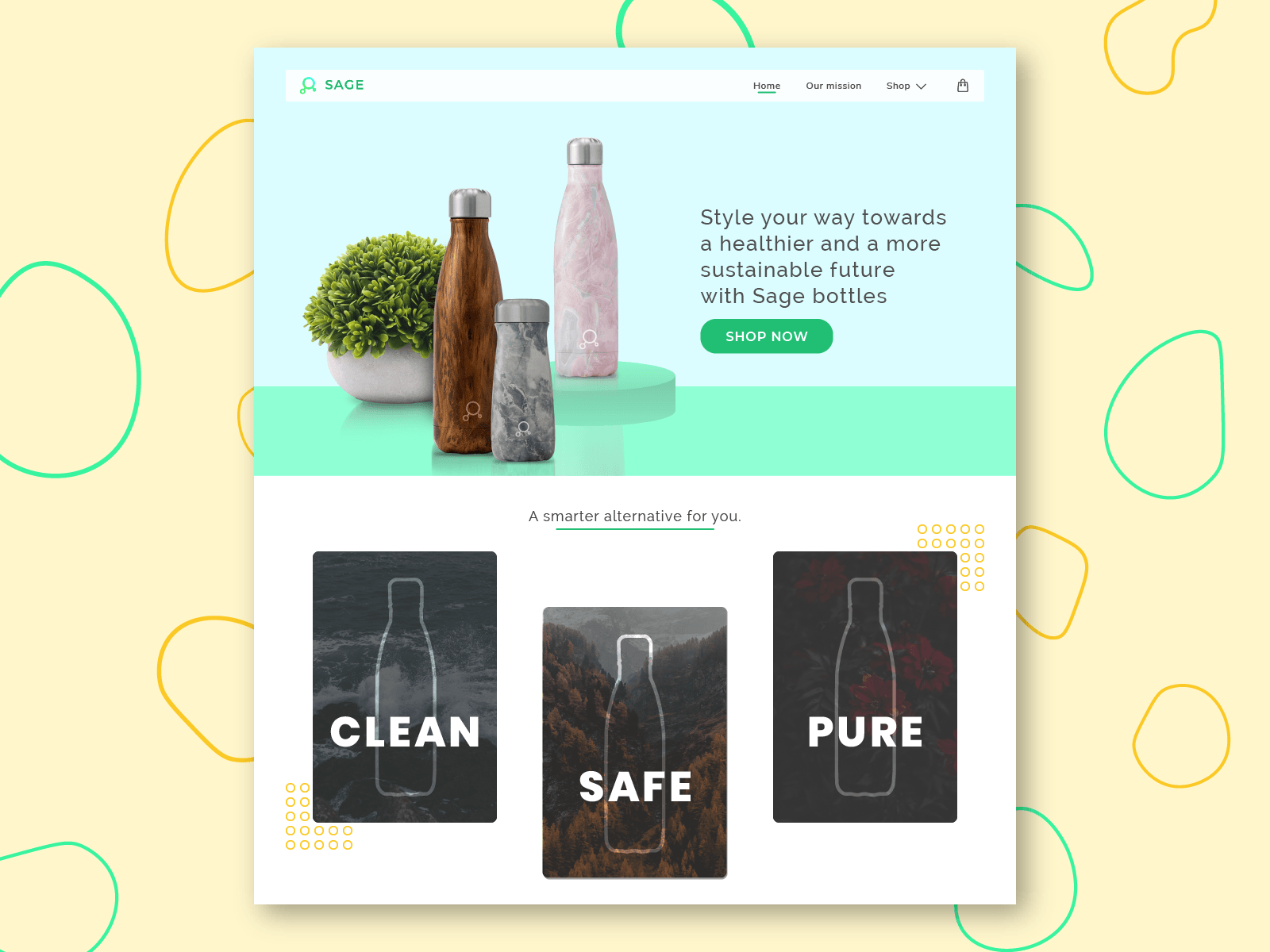 Sage Bottles Website by Junaid Khan on Dribbble