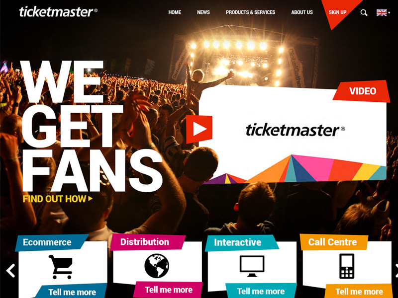 Ticketmaster Header by Russ Clow on Dribbble