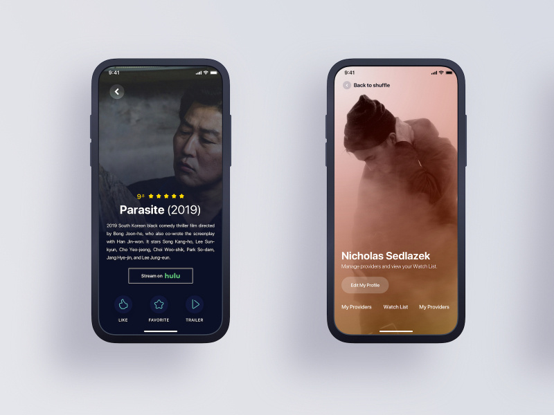 Streaming App and Profile by Nicholas Sedlazek on Dribbble