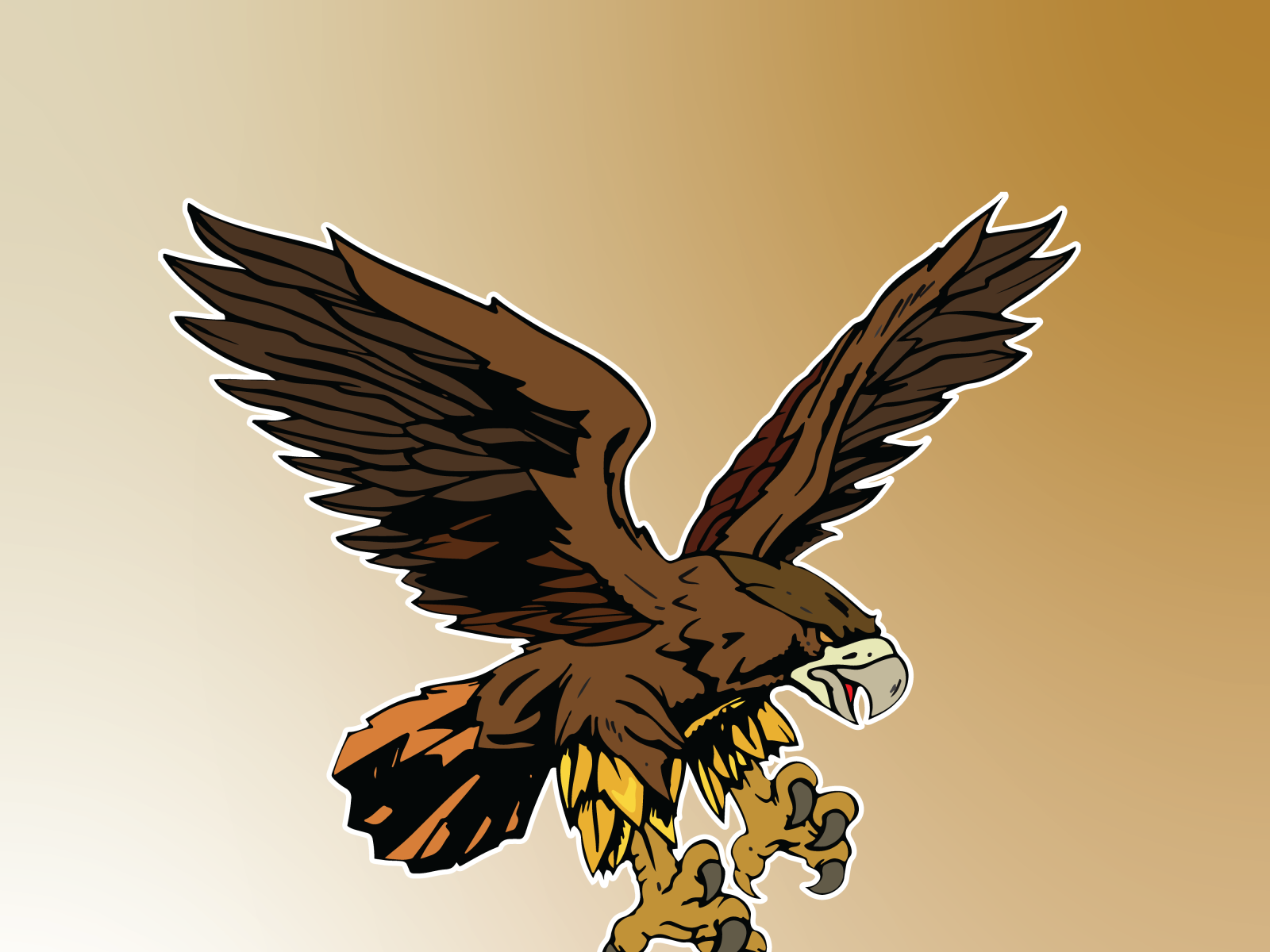 Flying Falcon Cartoon