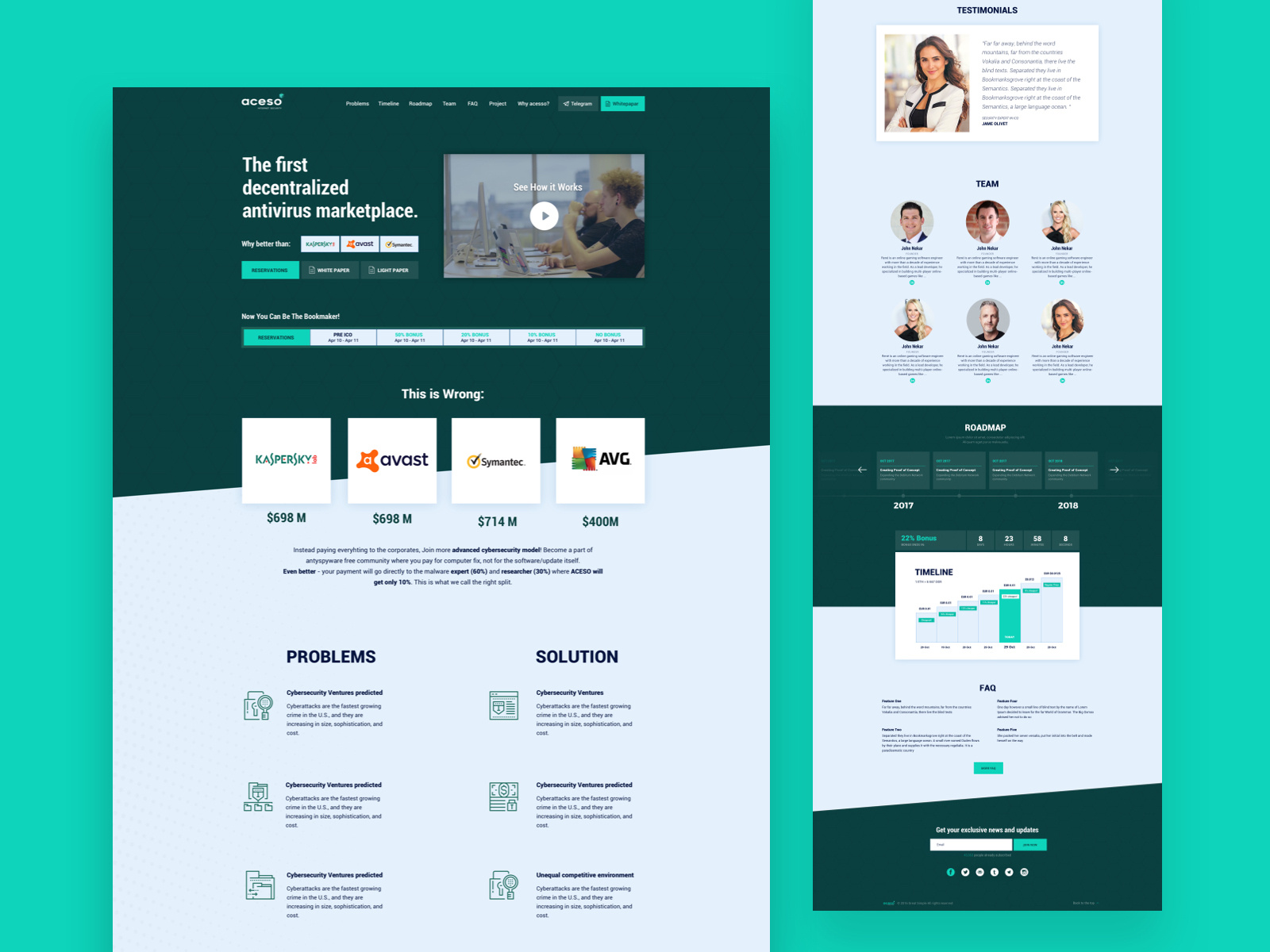 Aceso ico - landing page. by 👨‍🎨 Darius Buikus on Dribbble