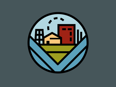 Small town logo concept 2 by Shawn Dryden on Dribbble
