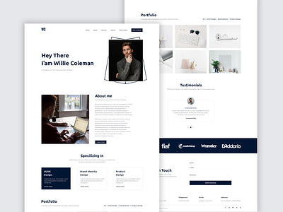 Personal Portfolio Landing Page by Tamim Hasan on Dribbble
