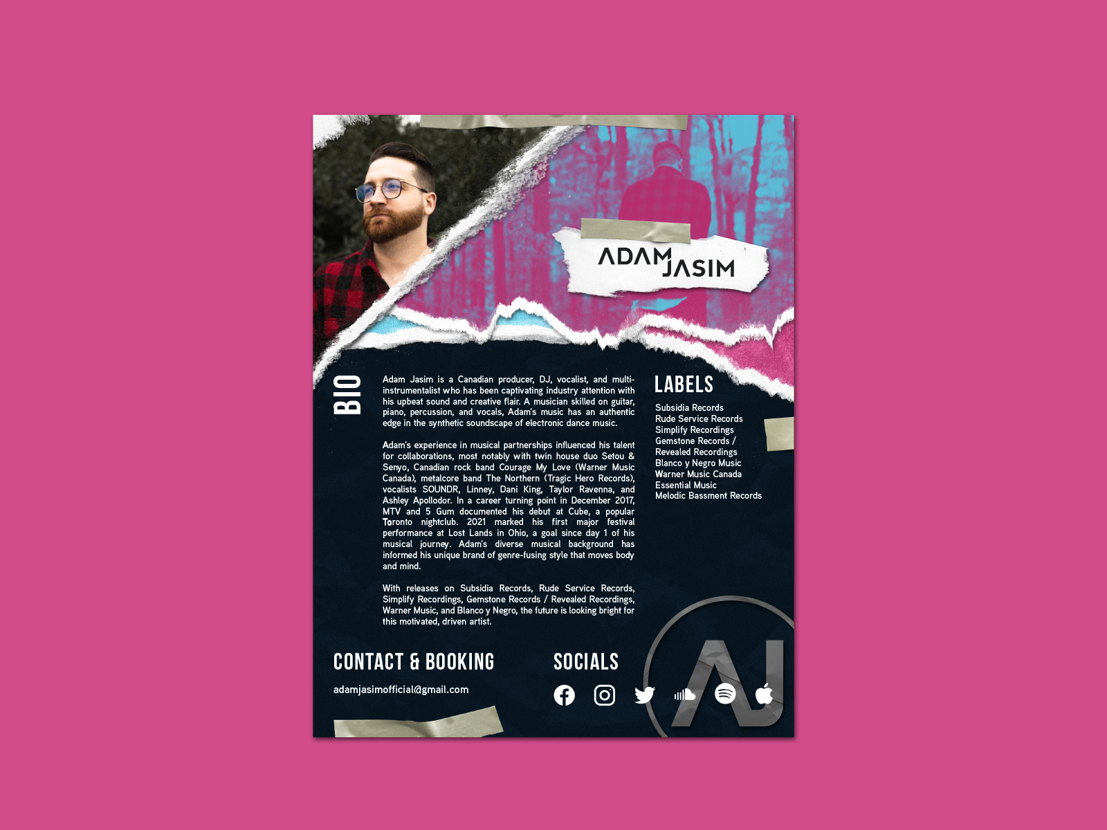 DJ Artist EPK Design by Danny Ashorineko on Dribbble