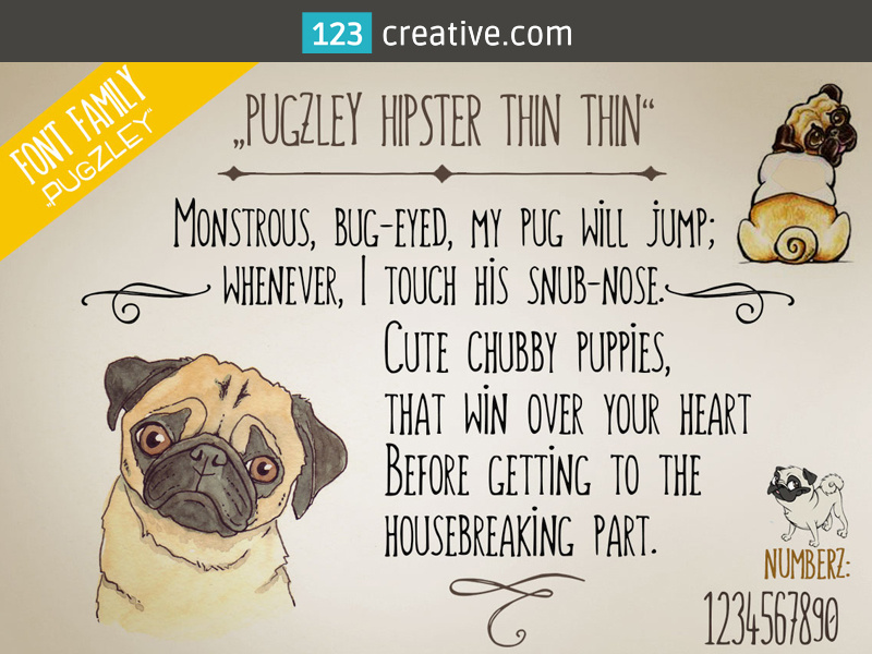 Handmade Handwritten font - Pugzley font family by 123creative on Dribbble