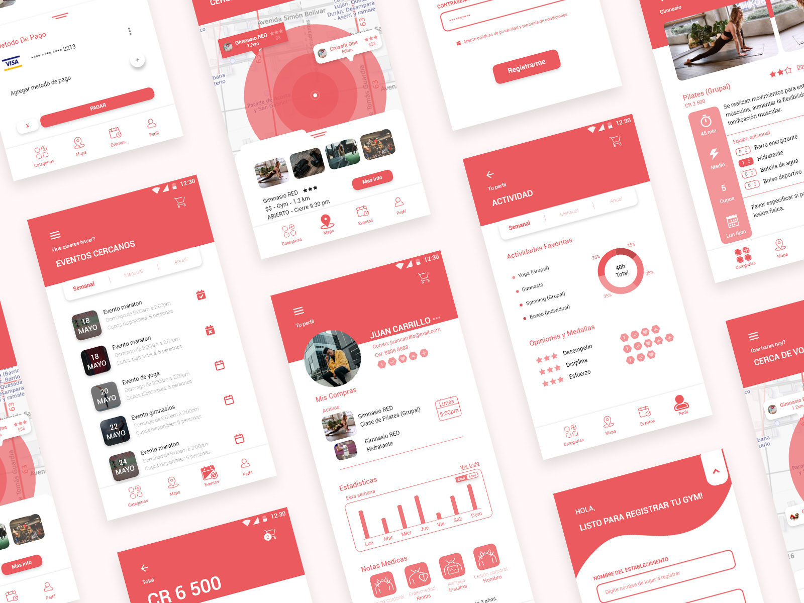 UI - Mobile sport app by Pamela Montero on Dribbble