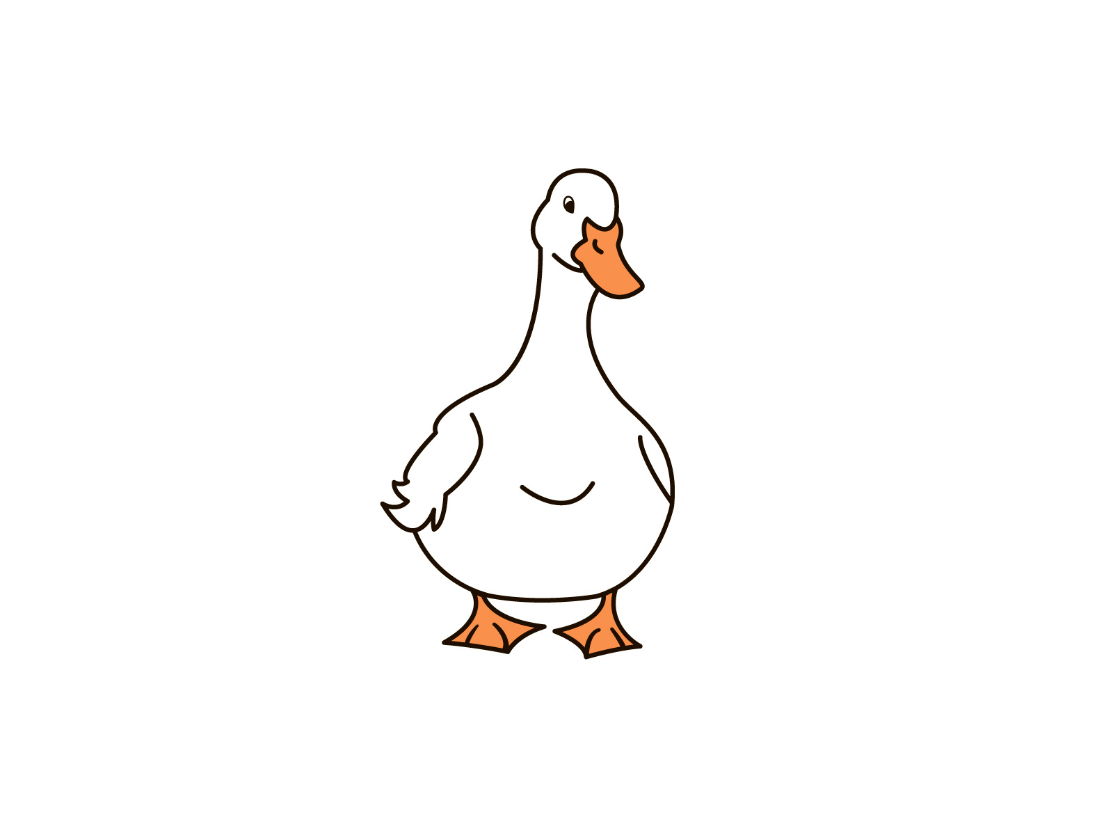 Goose illustration by Valeria on Dribbble