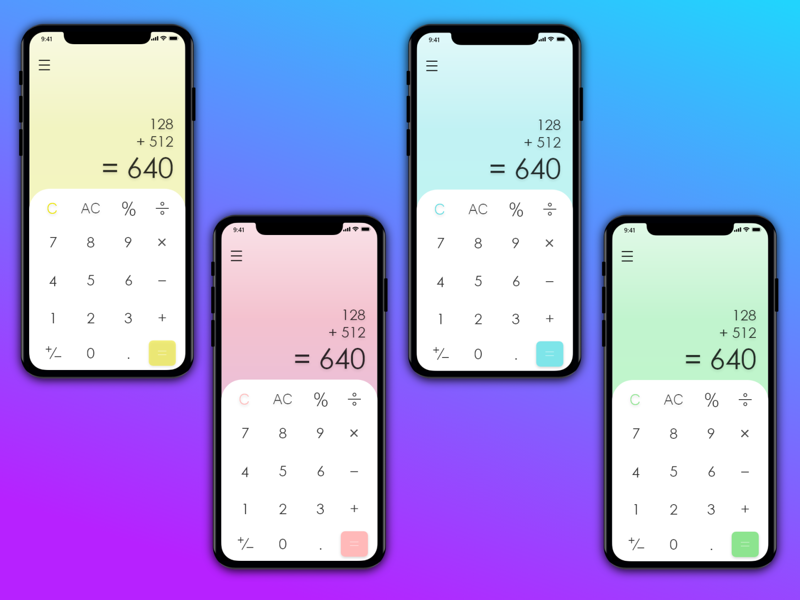 iPhone Calculator by Alessio Della Santa on Dribbble