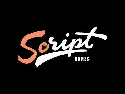 50 SCRIPT NAMES by Weirdface on Dribbble
