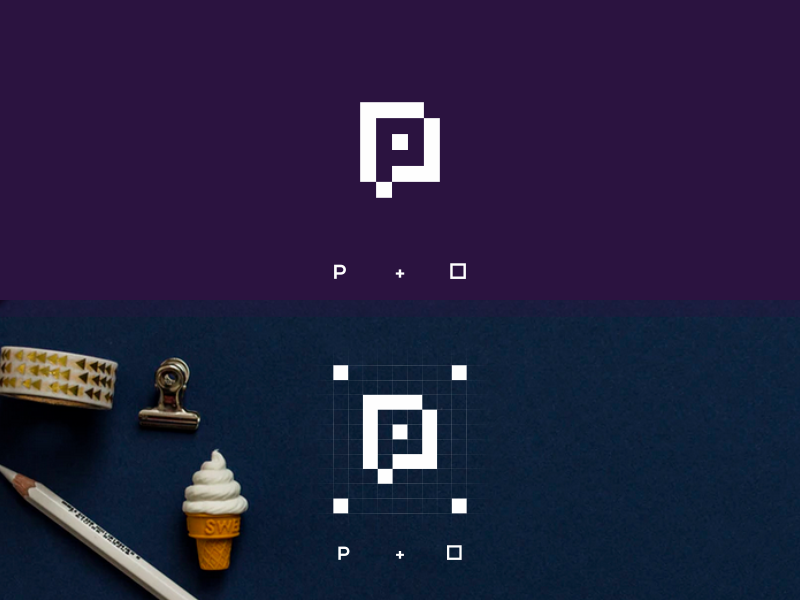 p box monogram logo by flowdesign6 on Dribbble