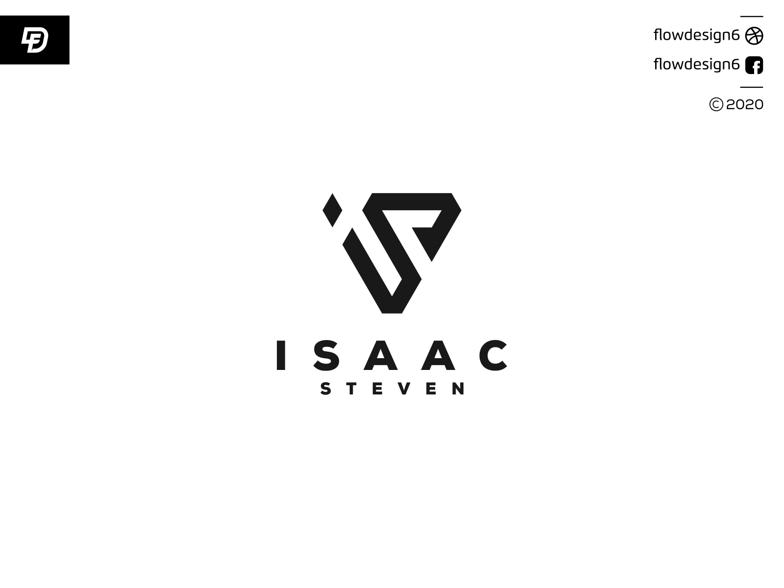 Isaac Steven Logo by flowdesign6 on Dribbble
