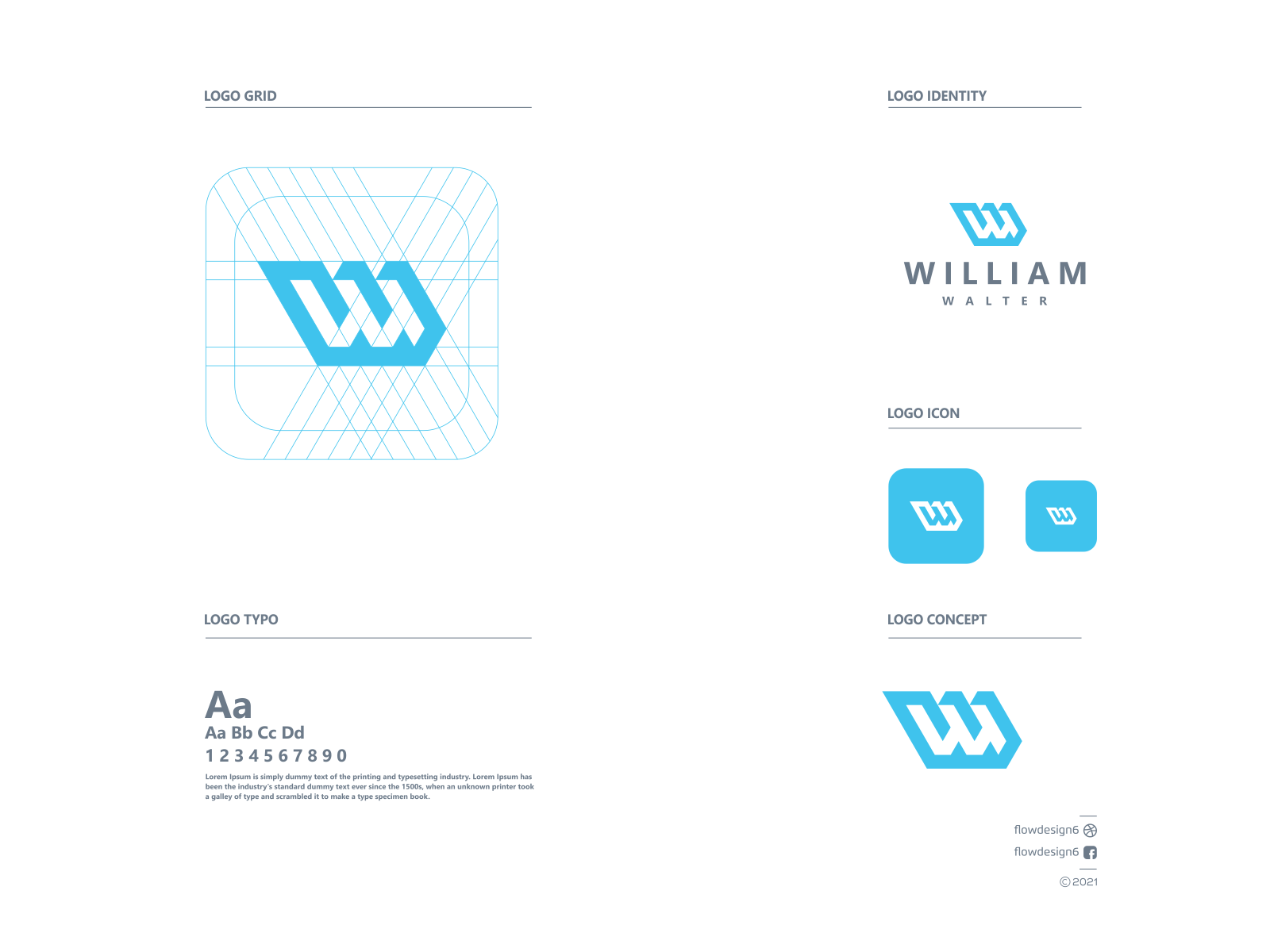 William Walter Logo by flowdesign6 on Dribbble
