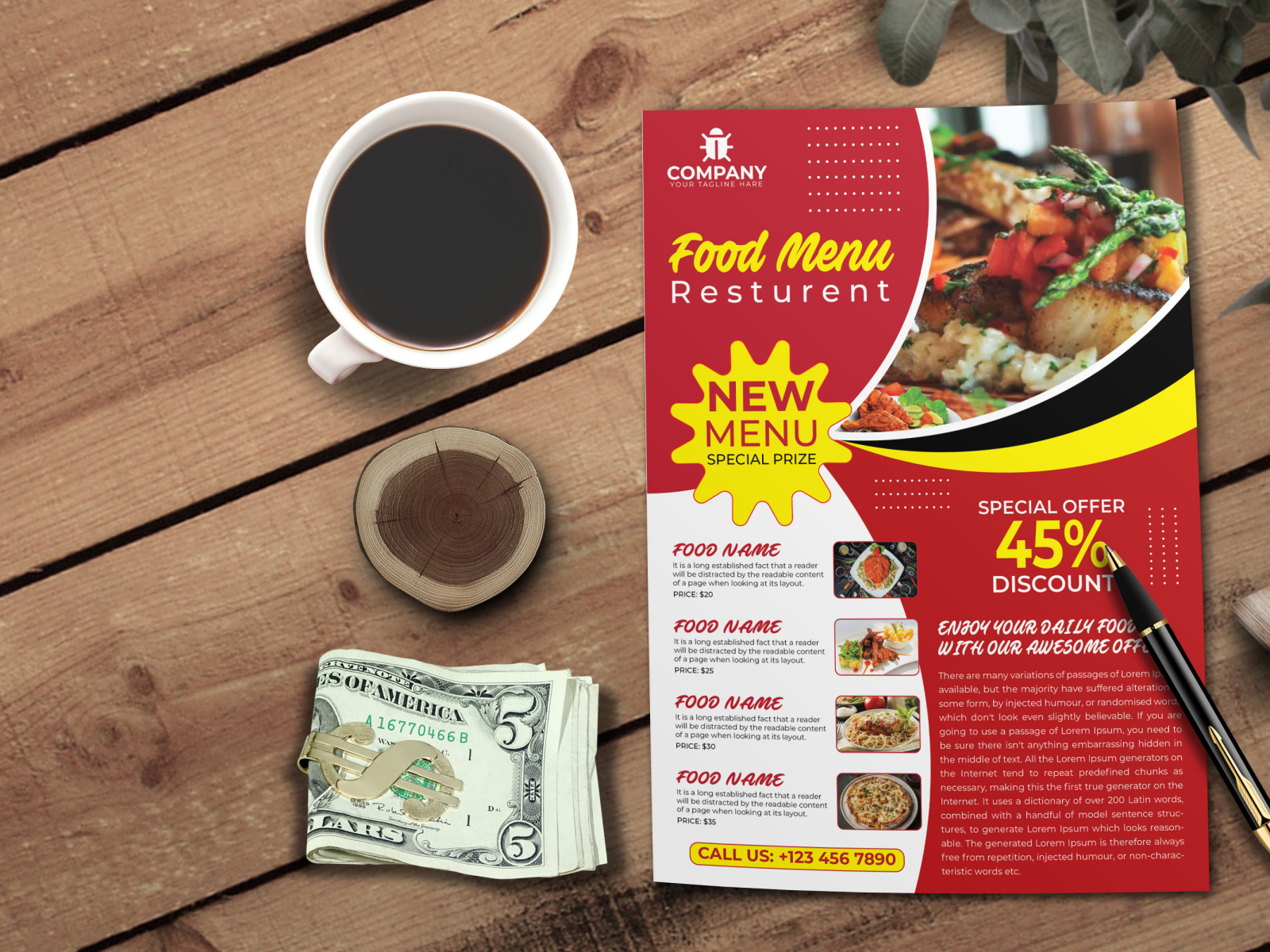 Restaurant Menu Flyer Design by MD Anowarul Islam on Dribbble