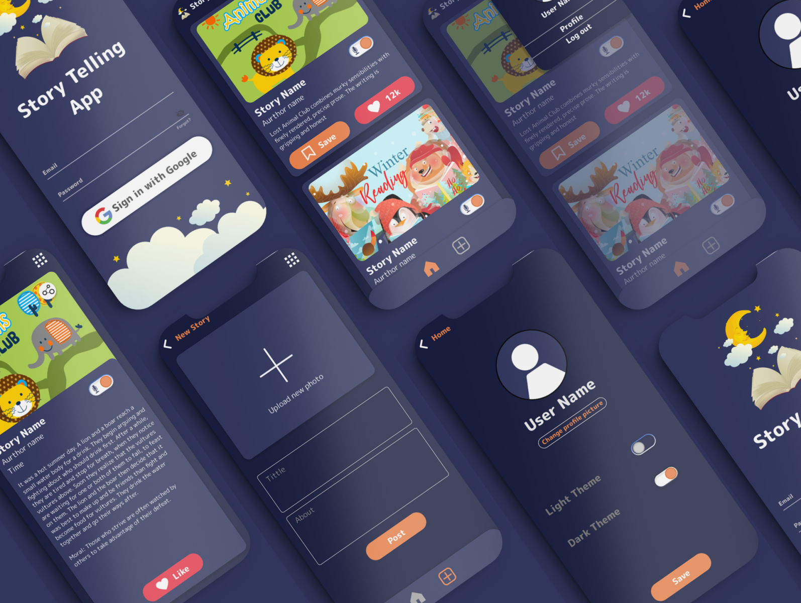 Story Telling App UI Design by Shivangi Paritosh on Dribbble
