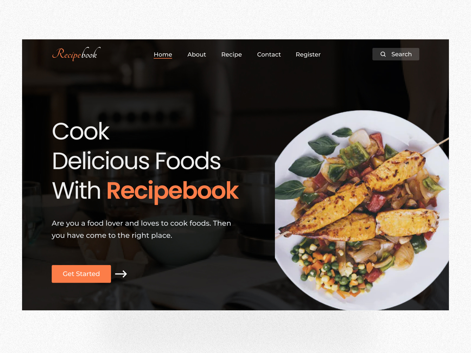 Food Recipe Landing Page by Jannatul Ferdous on Dribbble