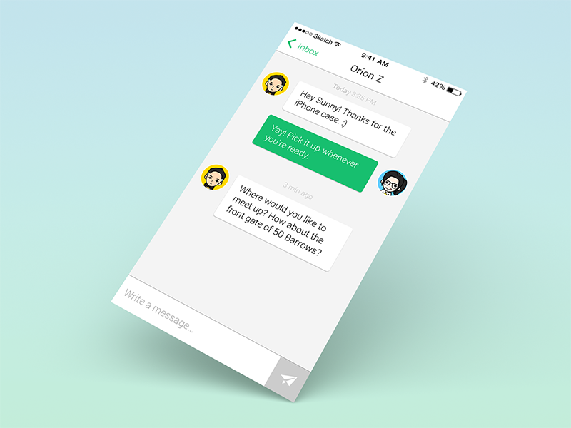 Chat by Sunny Wang on Dribbble
