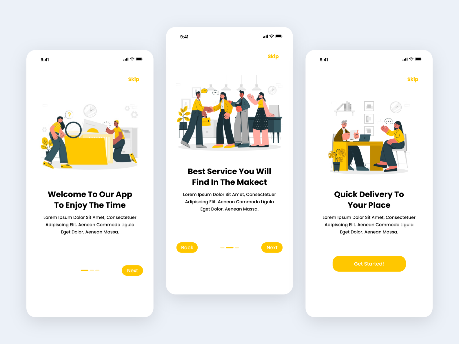 Onboarding UI by Oussama ELBAZ on Dribbble