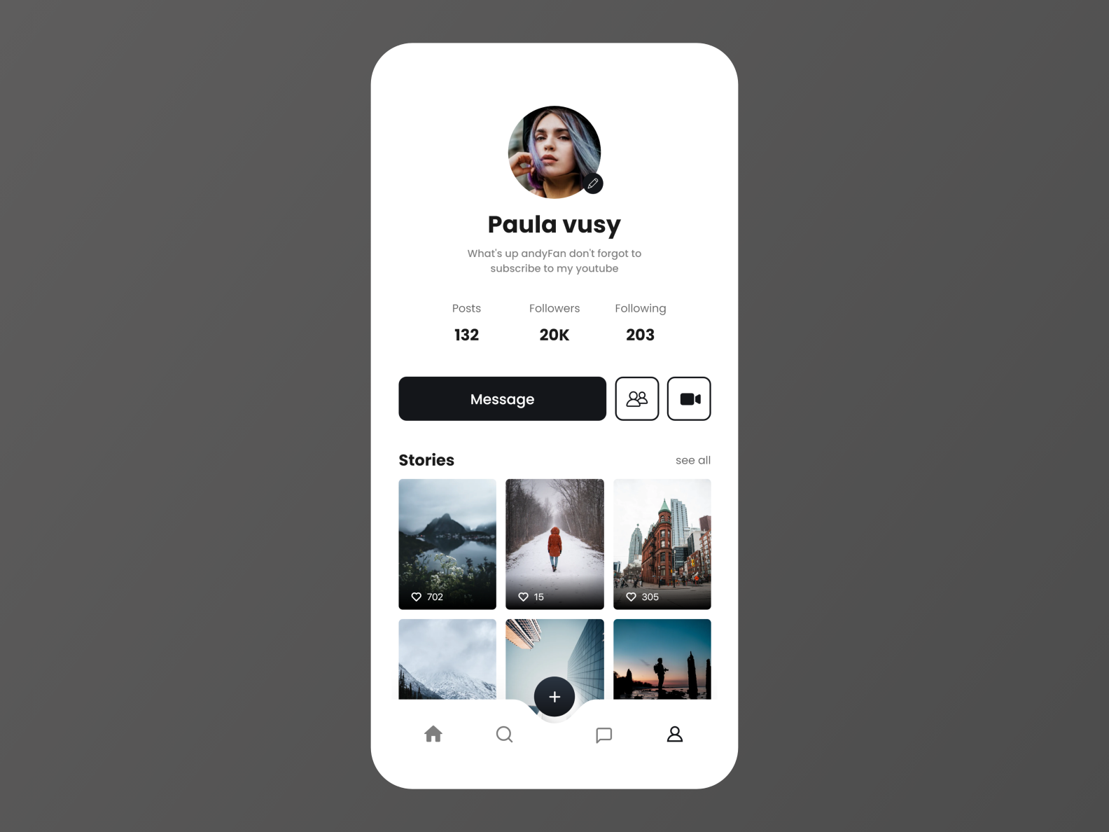 Profile Chat App UI by Oussama ELBAZ on Dribbble