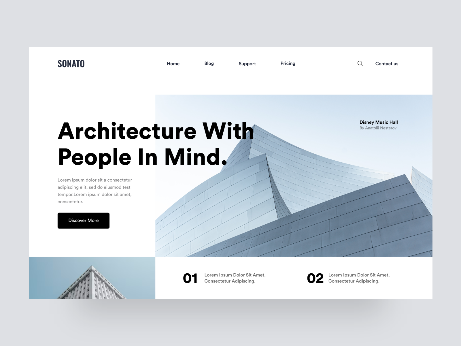 Web site: landing page by Oussama ELBAZ on Dribbble