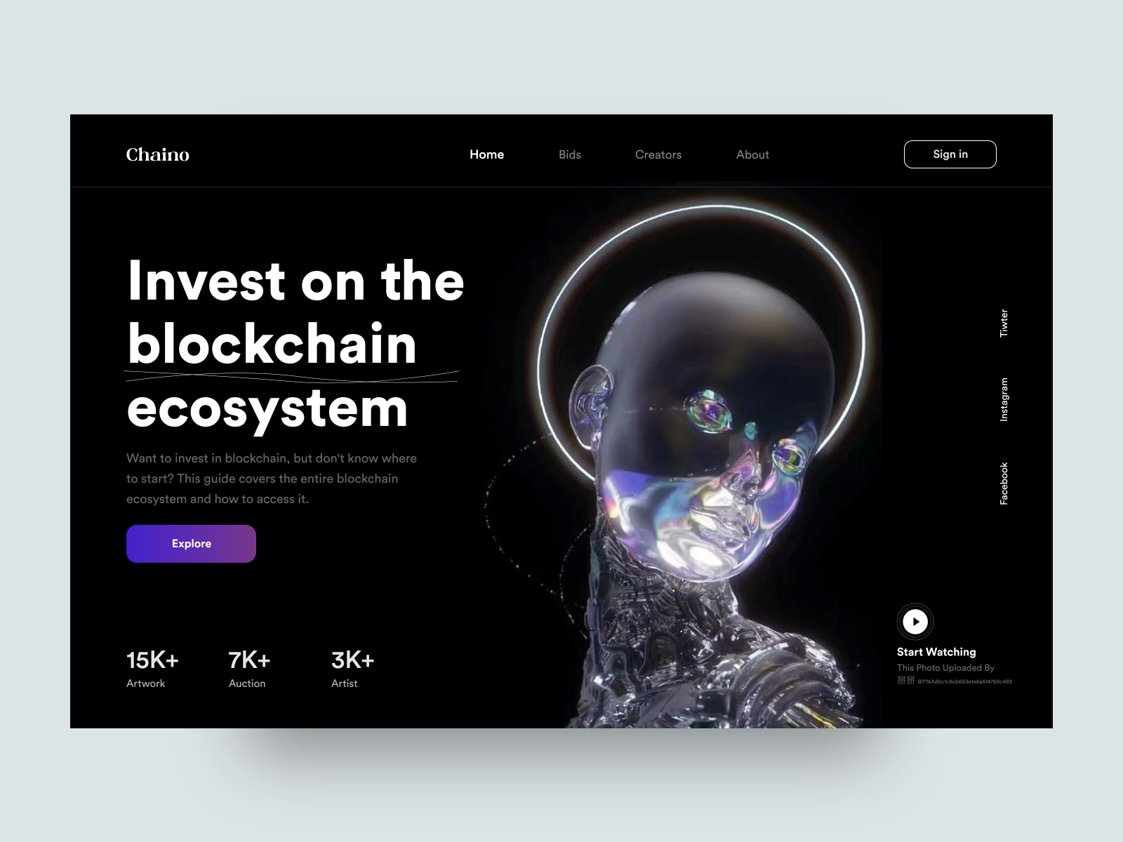 Blockchain website design by Oussama ELBAZ on Dribbble