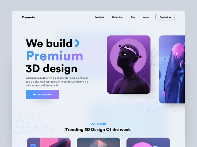 3D Web design by Oussama ELBAZ on Dribbble