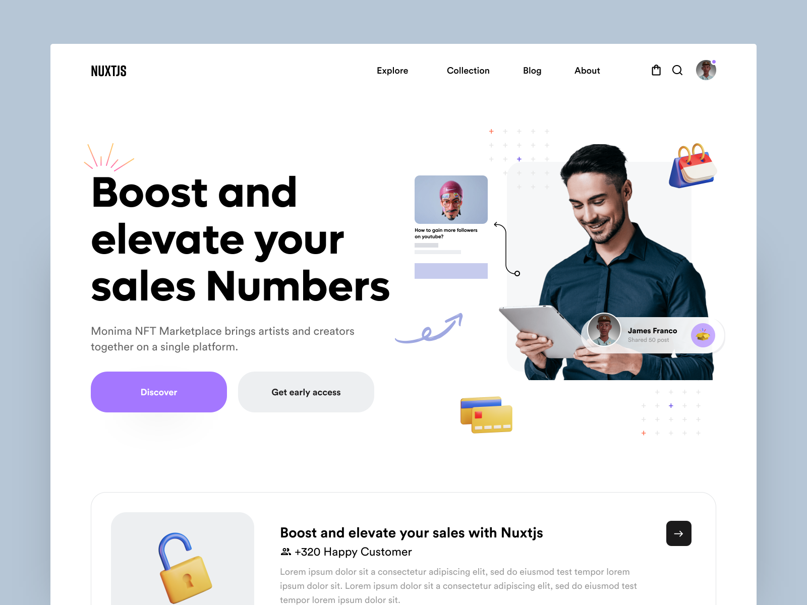 Marketing Website UI by Oussama ELBAZ on Dribbble
