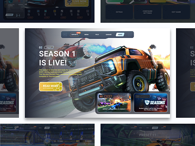 Rocketleague UI Redesign Concept | Screen 1/5 by Colin Farkas on Dribbble