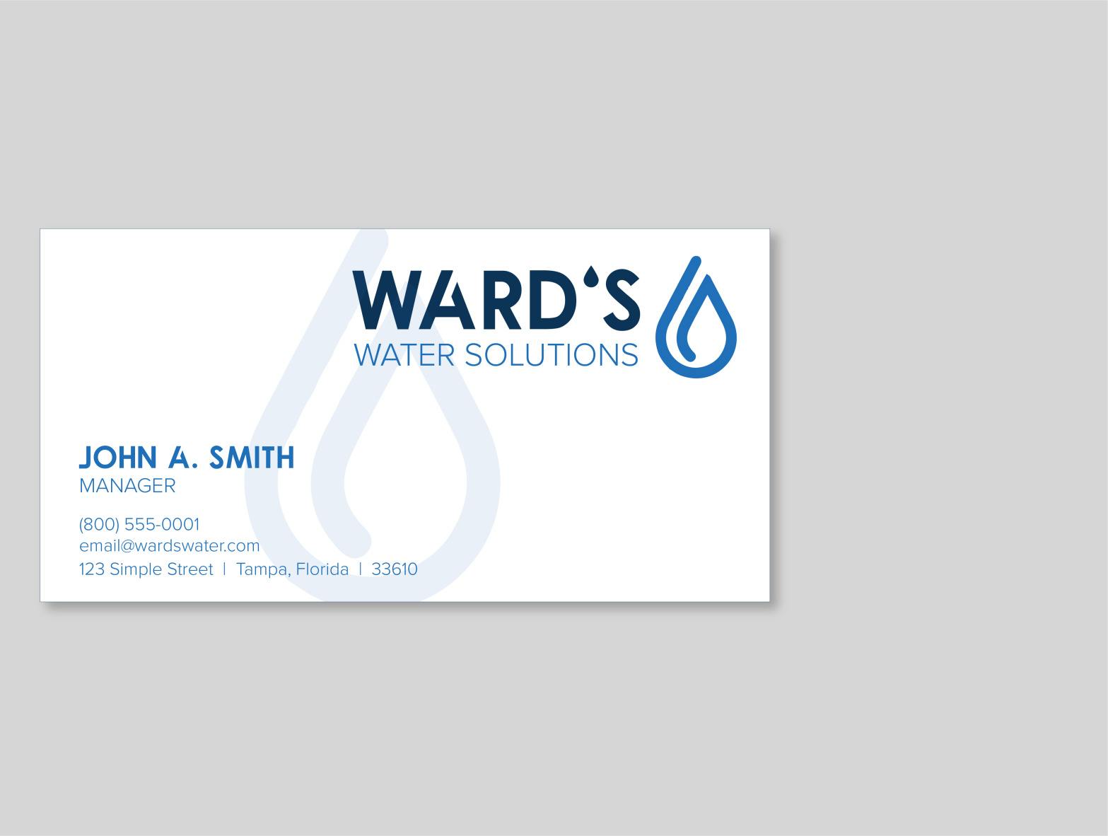 Ward's 💧 Solutions Business Card by Corey Darnell on Dribbble