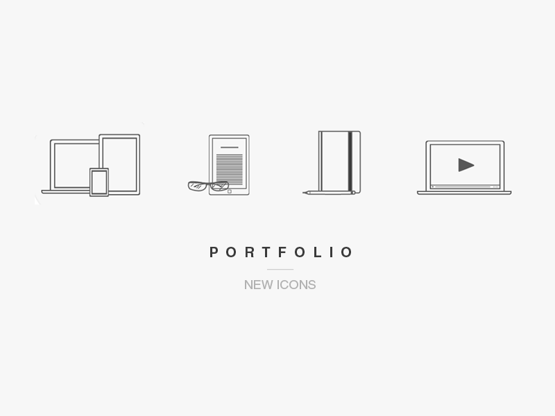 NEW - PORTFOLIO ICONS by John Loudon on Dribbble