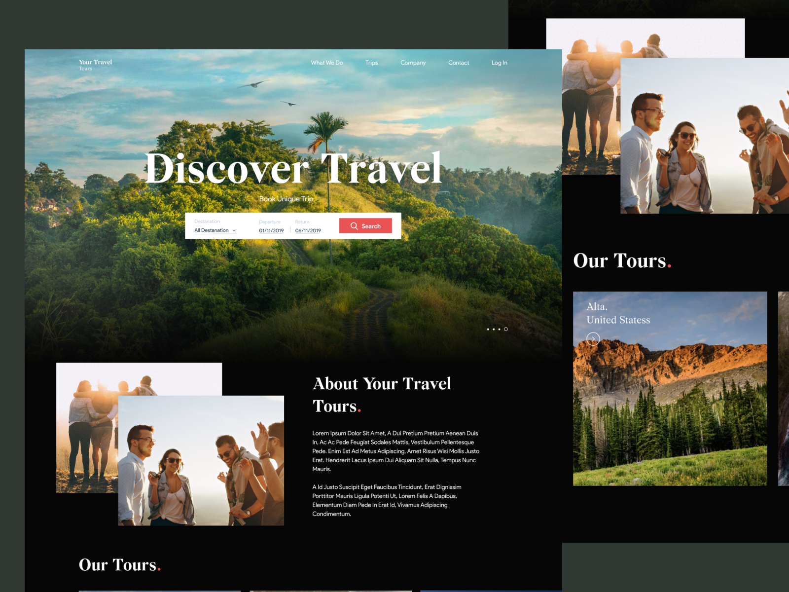 Discover Travel by Valentyna Herasymenko on Dribbble