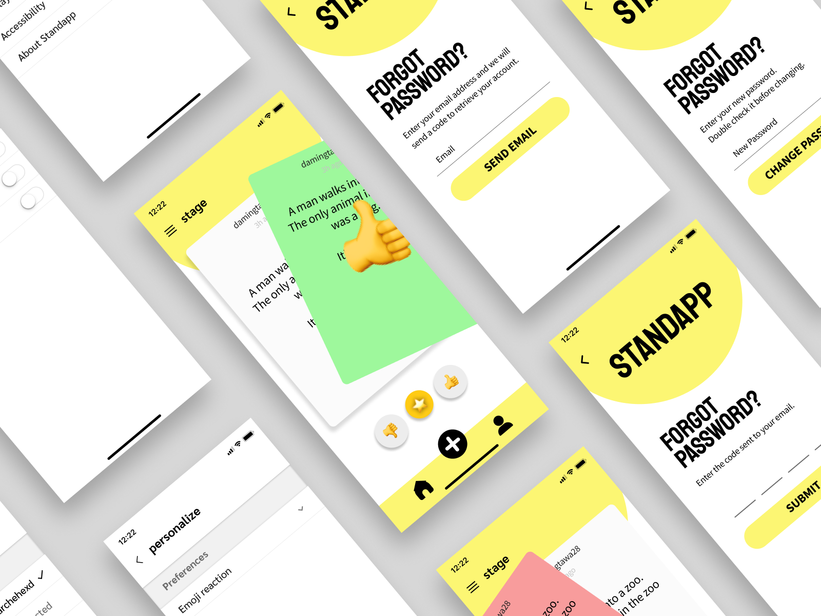 Joke App Overview by Marc Louis Aldueso on Dribbble