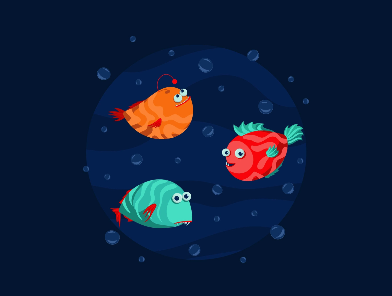 fish dribble by Nadya Ustuzhantceva on Dribbble