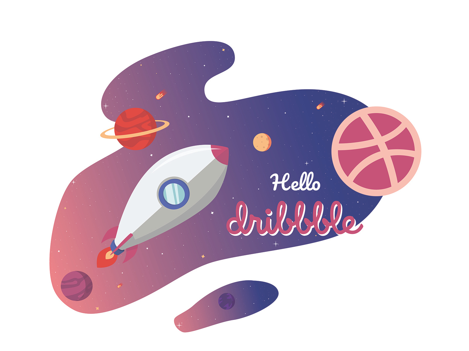 Hello Dribbble by Jawad Amaghous on Dribbble