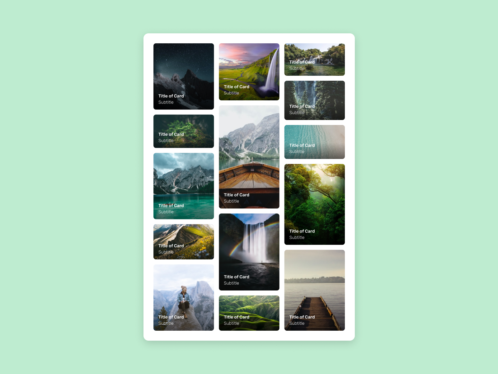 Masonry Grid by Amanda Wright on Dribbble