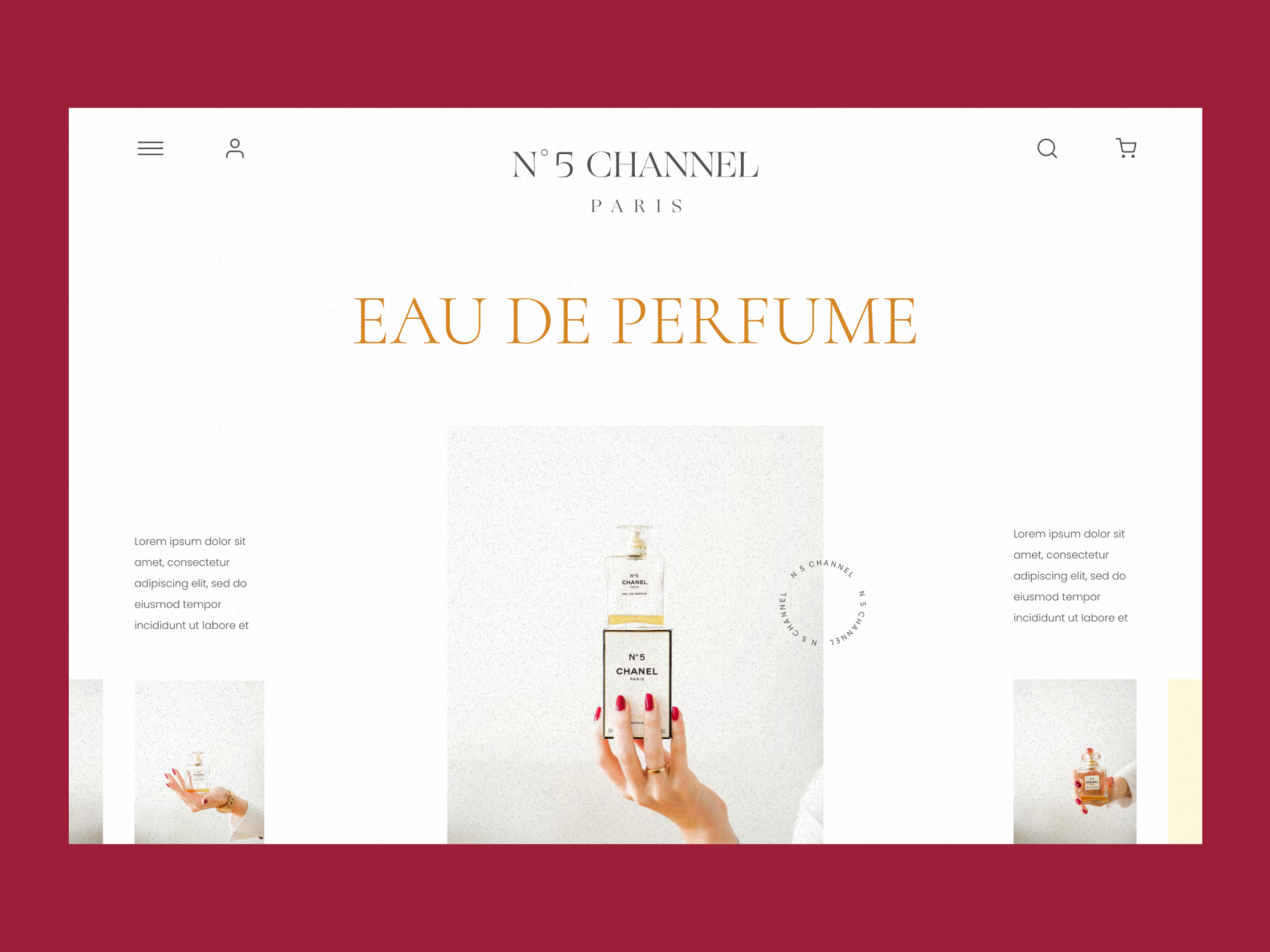 Perfume Landing page concept by Mohammed Safwan on Dribbble