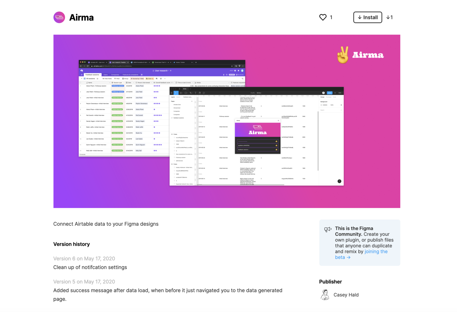 Airtable Figma Plugin by Casey Hald on Dribbble