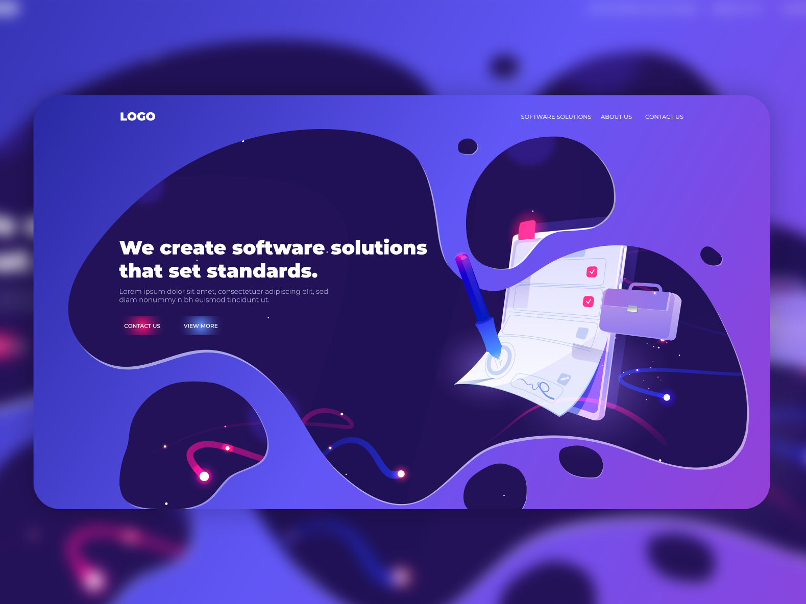 Modern website hero section by Martin Stefanovic on Dribbble