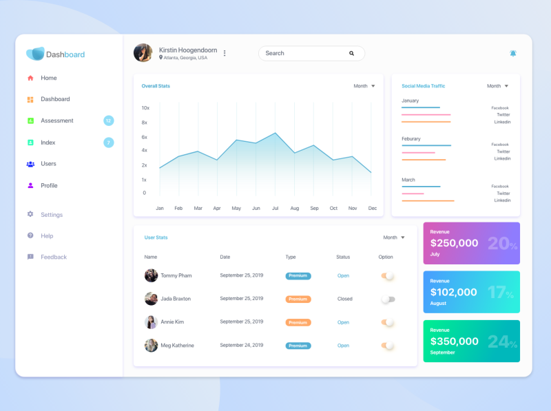 Daily UI Day #18: Analytics Chart by Kirstin Hoogendoorn on Dribbble