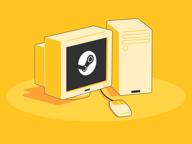 Old PC with Steam by Pavel Kondratenko on Dribbble