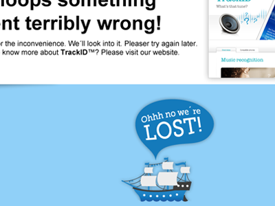 Error page by Henrik Wängström on Dribbble